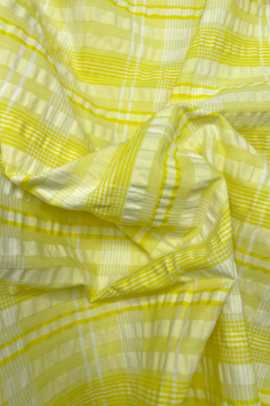 Seersucker Bright Yellow (per meter) – King Comf